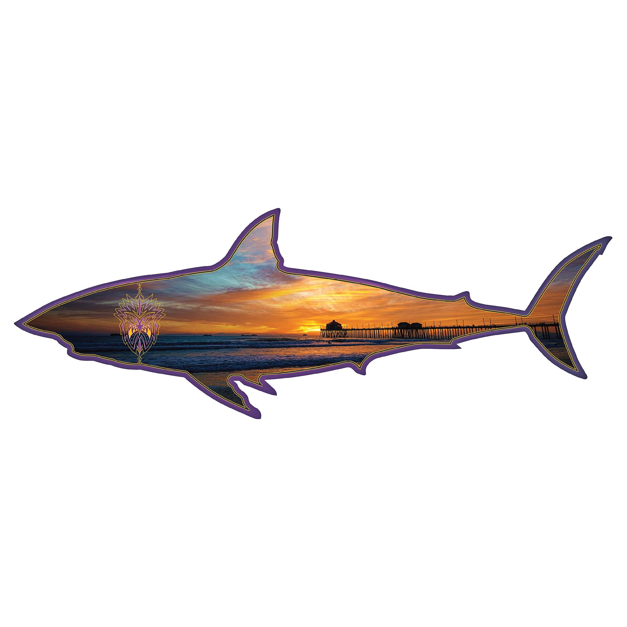 HB Sunset Purple with Pin Stripe Shark – THE WALLSTARS